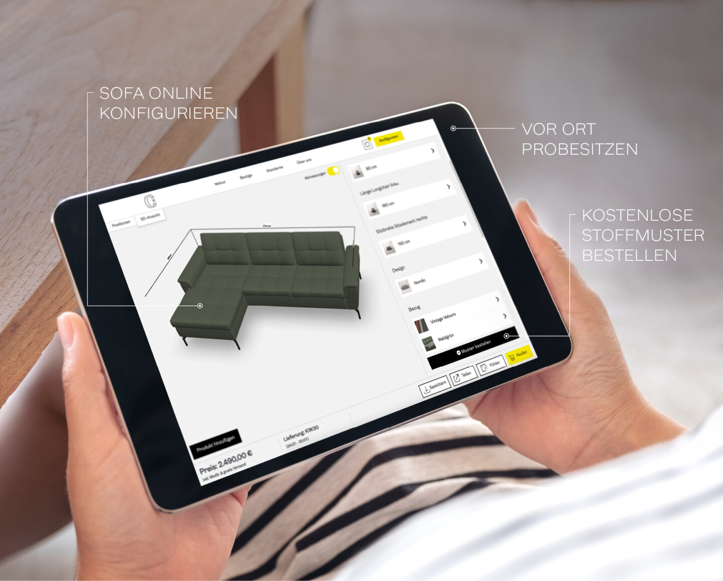 Sofa-Konfigurator | Stylische Wunschsofas nach Maß