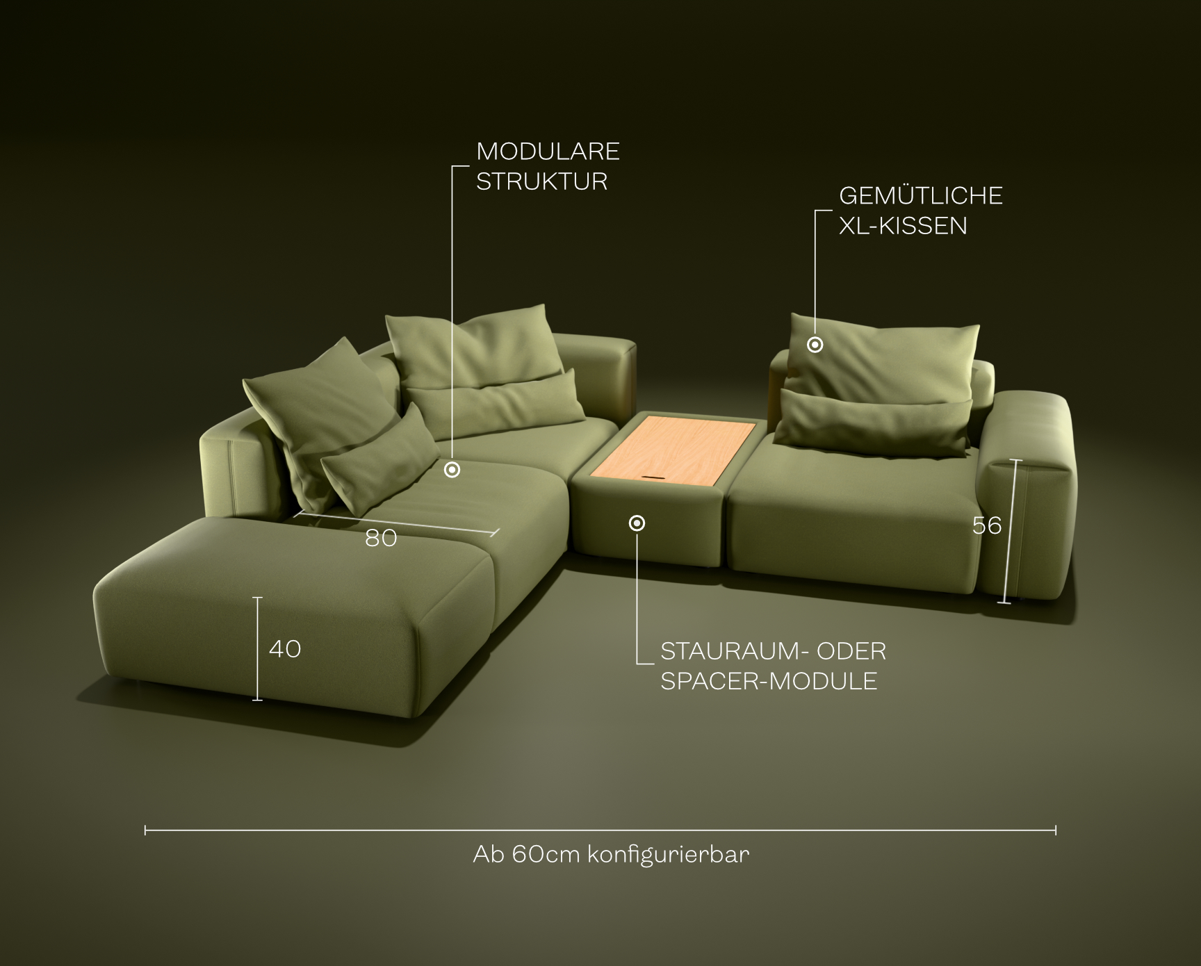 Modulares Sofa für höchste Ansprüche | Exklusive Qualität